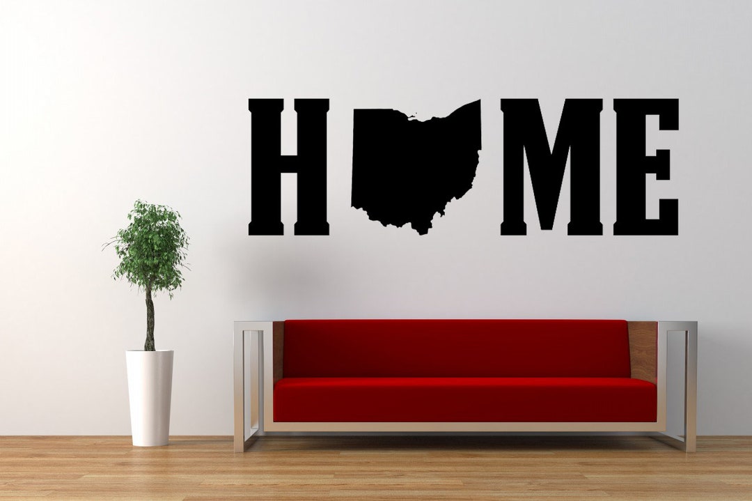 Ohio "home" Vinyl Wall Decal Sticker, Vinyl Wall Decor, Wall Art ...