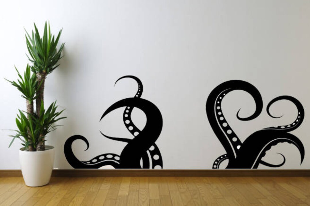 Octopus Tentacles Vinyl Wall Decal Sticker, Octopus Wall Art, Wall Art ...