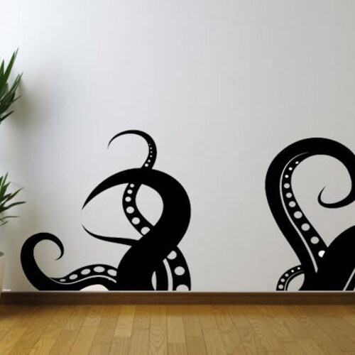 Octopus Tentacles Vinyl Wall Decal Sticker Octopus Wall Art - Etsy