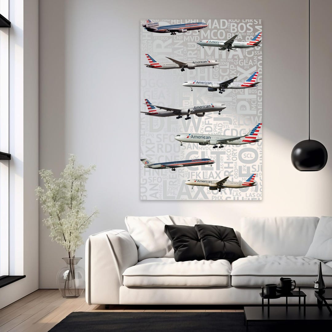 Misc Aircraft With Airport Codes - Poster - Etsy