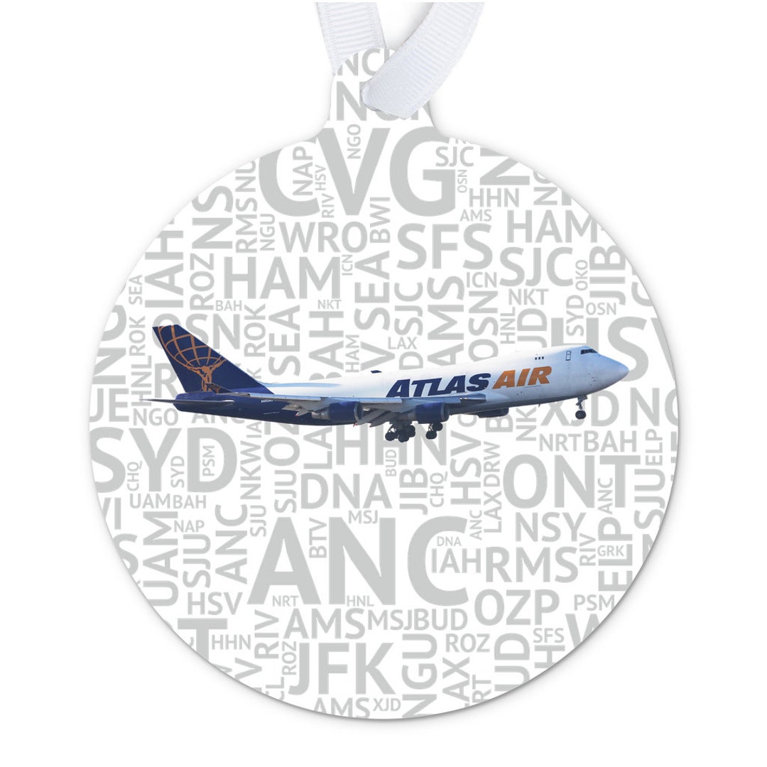747 Freighter With Airport Codes - Ornament - Etsy