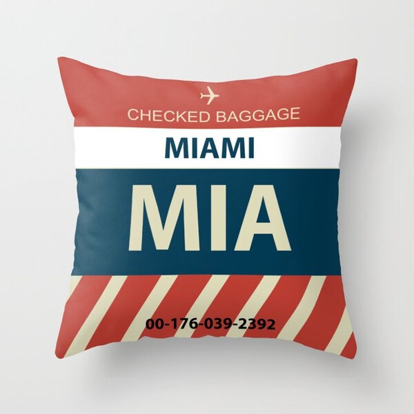 Miami Throw Pillow - Etsy