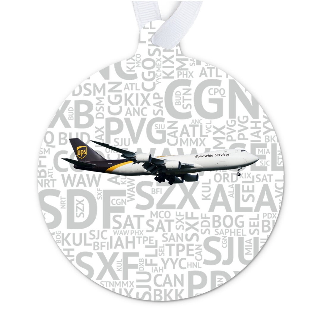 747 With Airport Codes - Ornament - Etsy