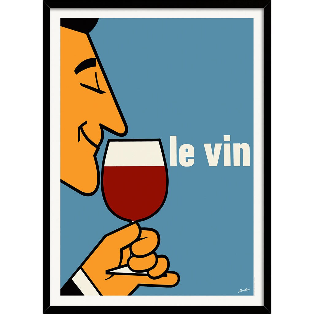 Le Vin 1960s Retro Wall Print Retro Advertising Wine - Etsy Australia