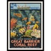 Great Barrier Coral Reef Wall Print Travel Holidays Queensland Summer ...