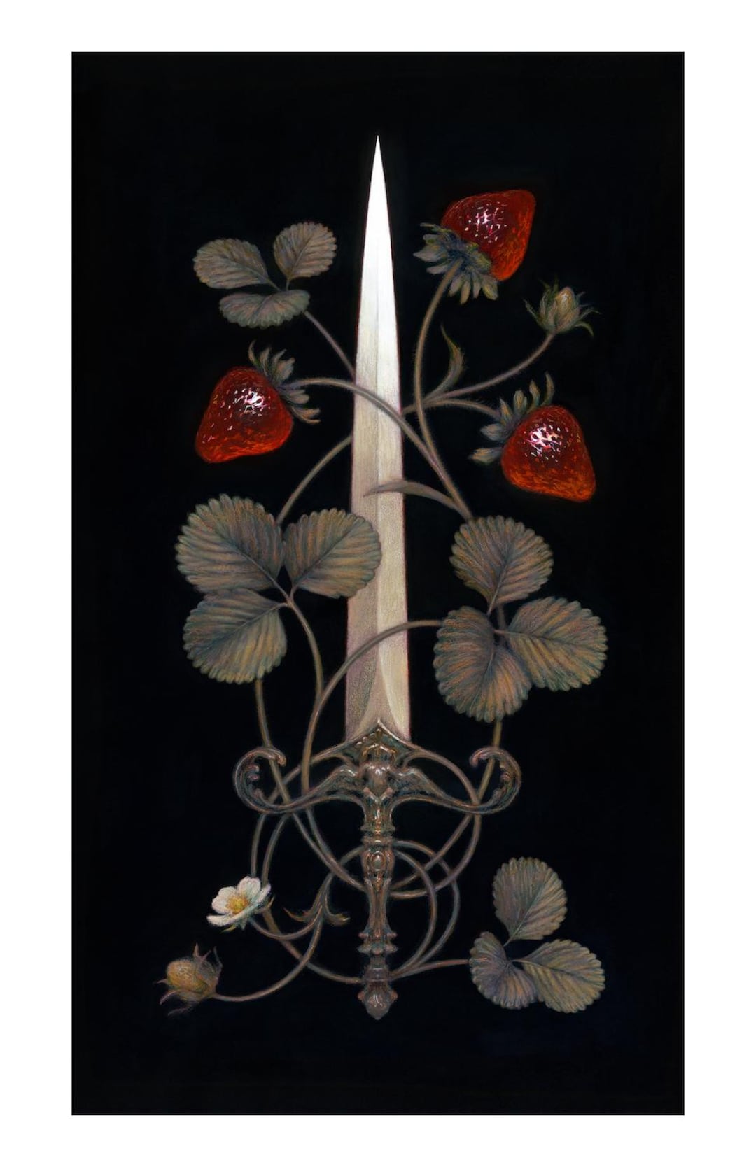 Strawberry Dagger Illustrated Art Print - Etsy