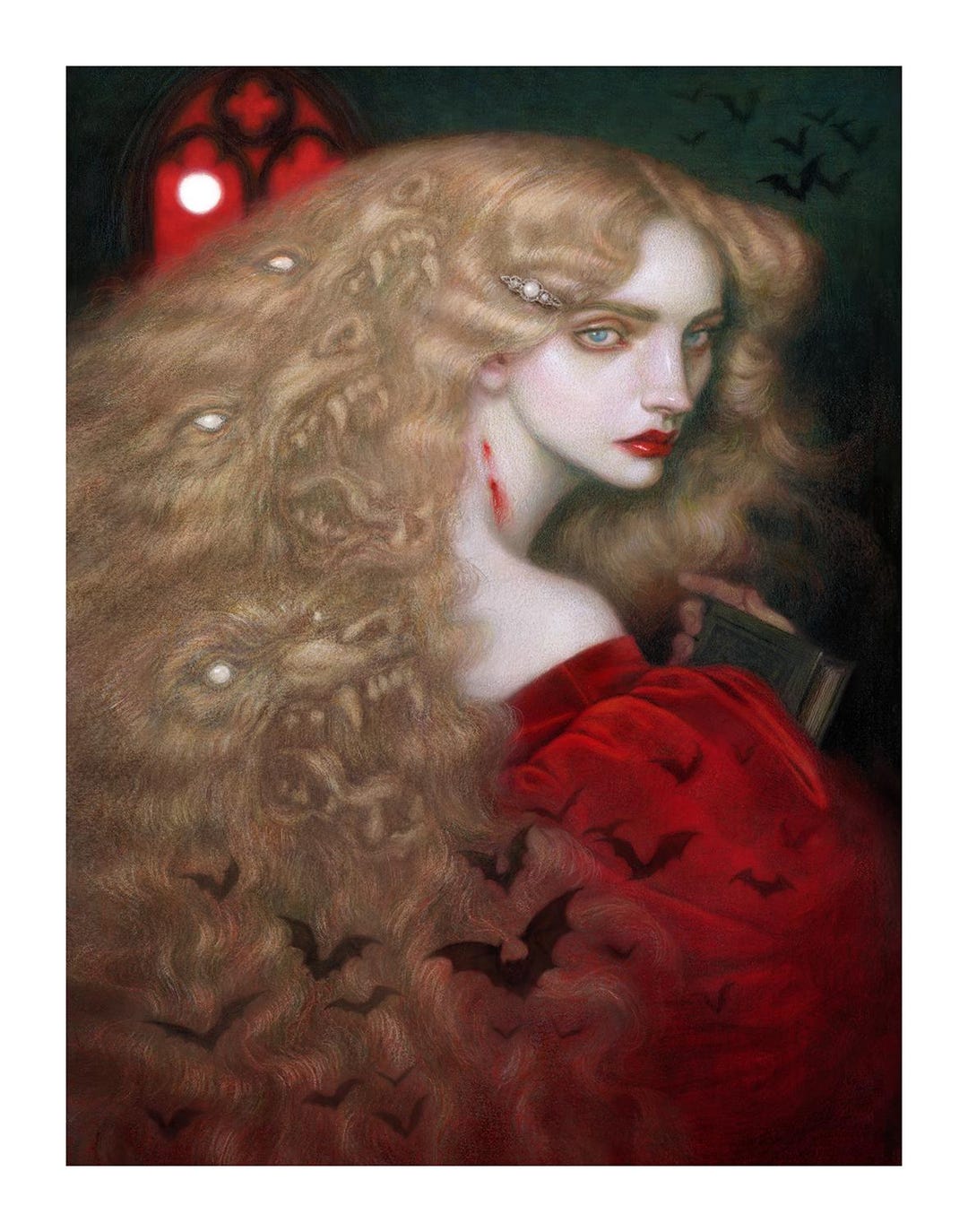 Lucy Undying Vampire Illustrated Art Print - Etsy