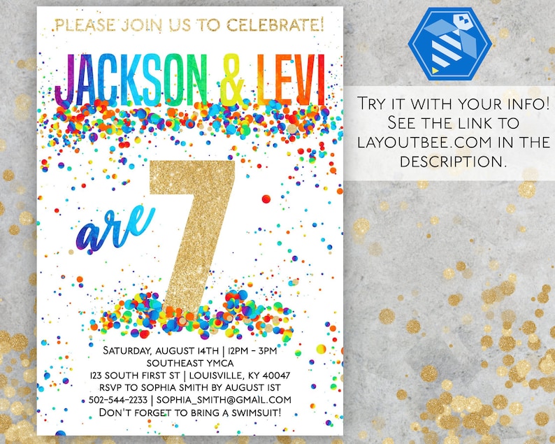 7th-birthday-invitation-for-boys-7th-birthday-invitation-for-etsy