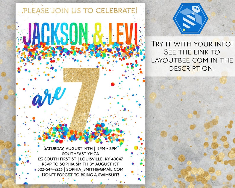 7th Birthday Invitation For Boys 7th Birthday Invitation For Etsy 7th Birthday Invitation For Boys 7th Birthday Invitation For Etsy