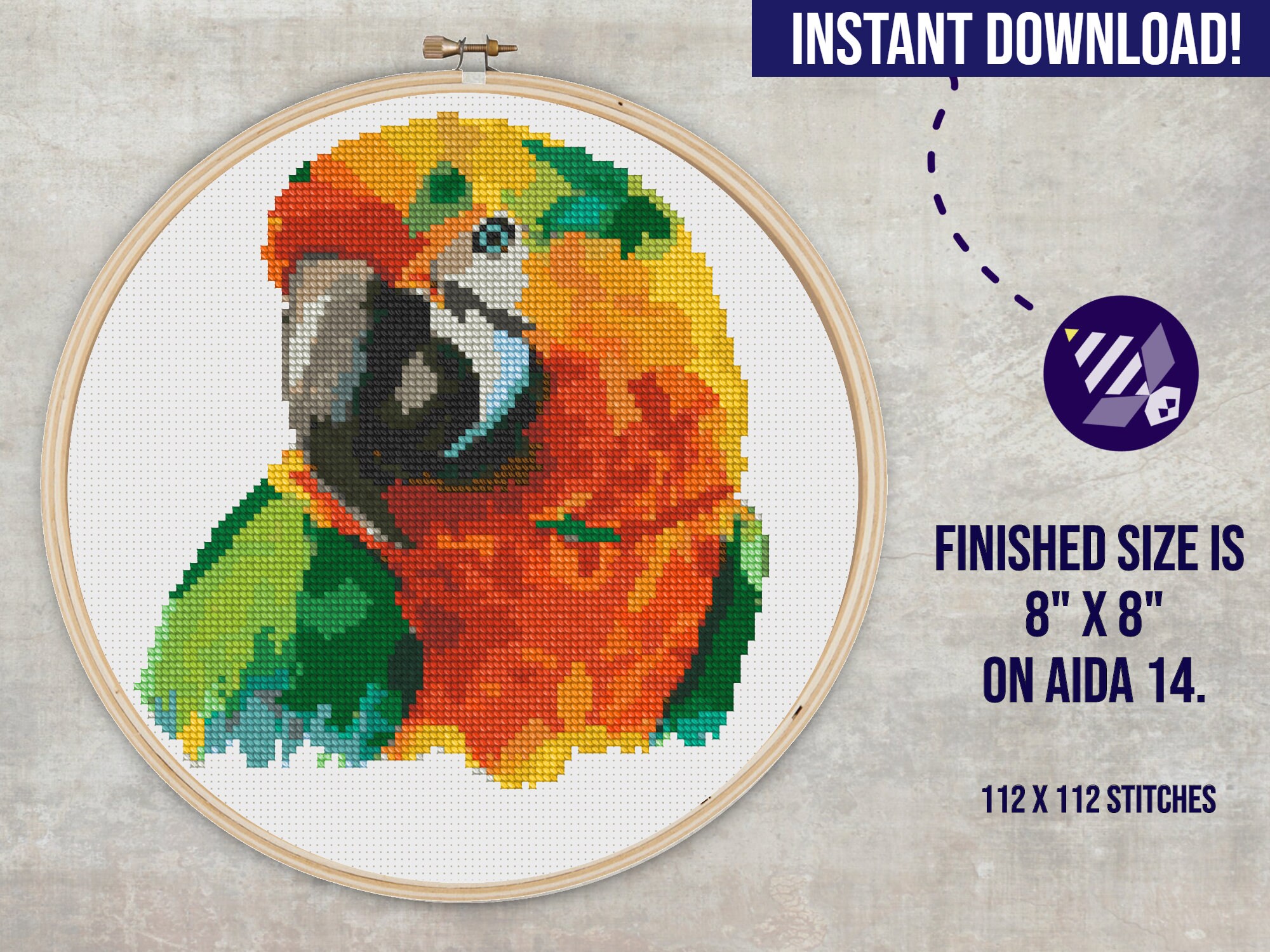 Parrot Cross Stitch Pattern Bird Cross Stitch Pattern - Etsy