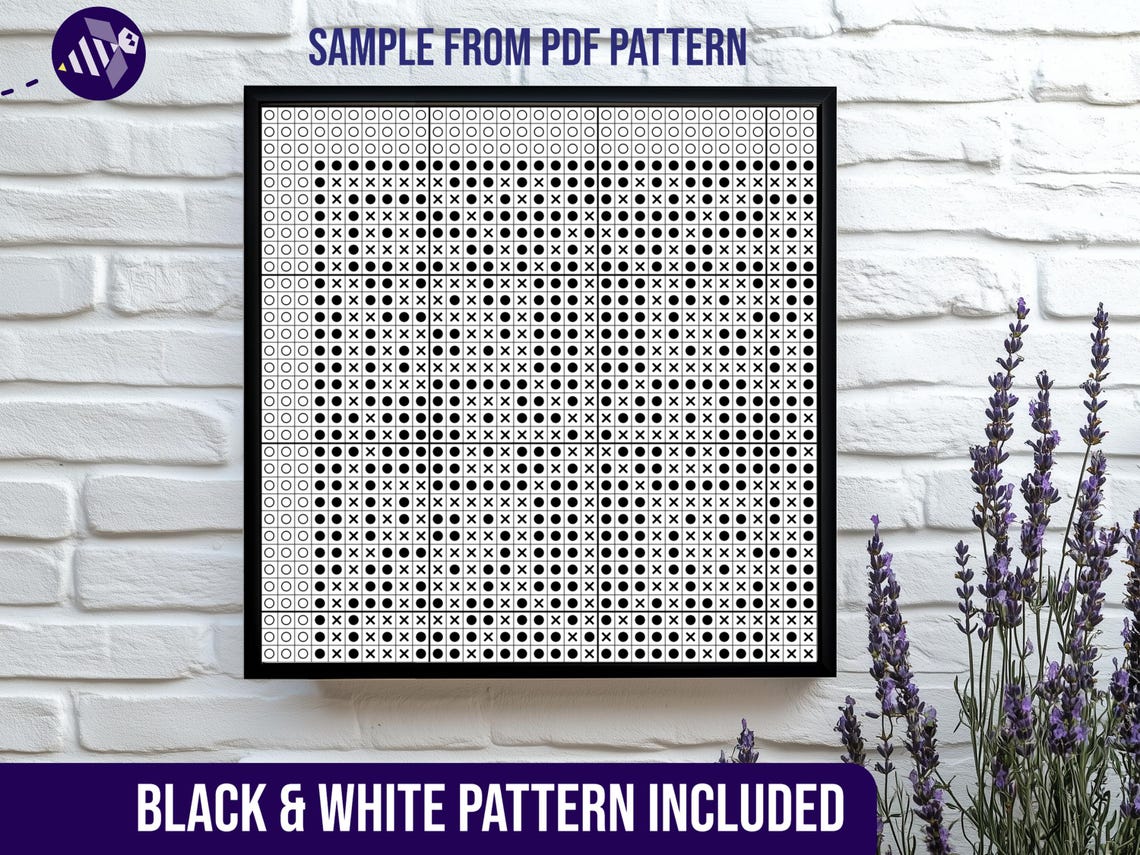 Concentric Rainbow Cross Stitch Pattern, Quaker Folk Squares Tile ...
