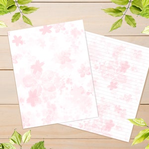 Cherry Blossom Writing Paper-stationery Set-letter Paper - Etsy