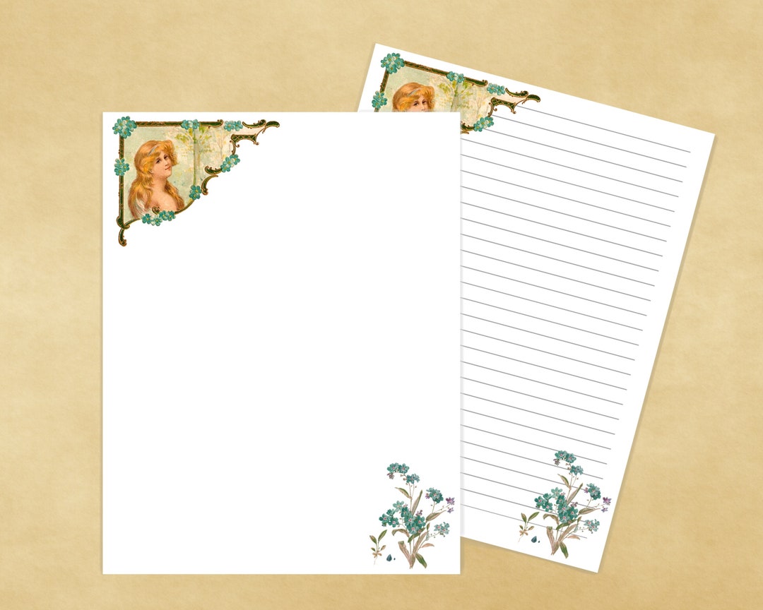 Victorian Stationery-printable Letter Paper-instant Download Stationary ...