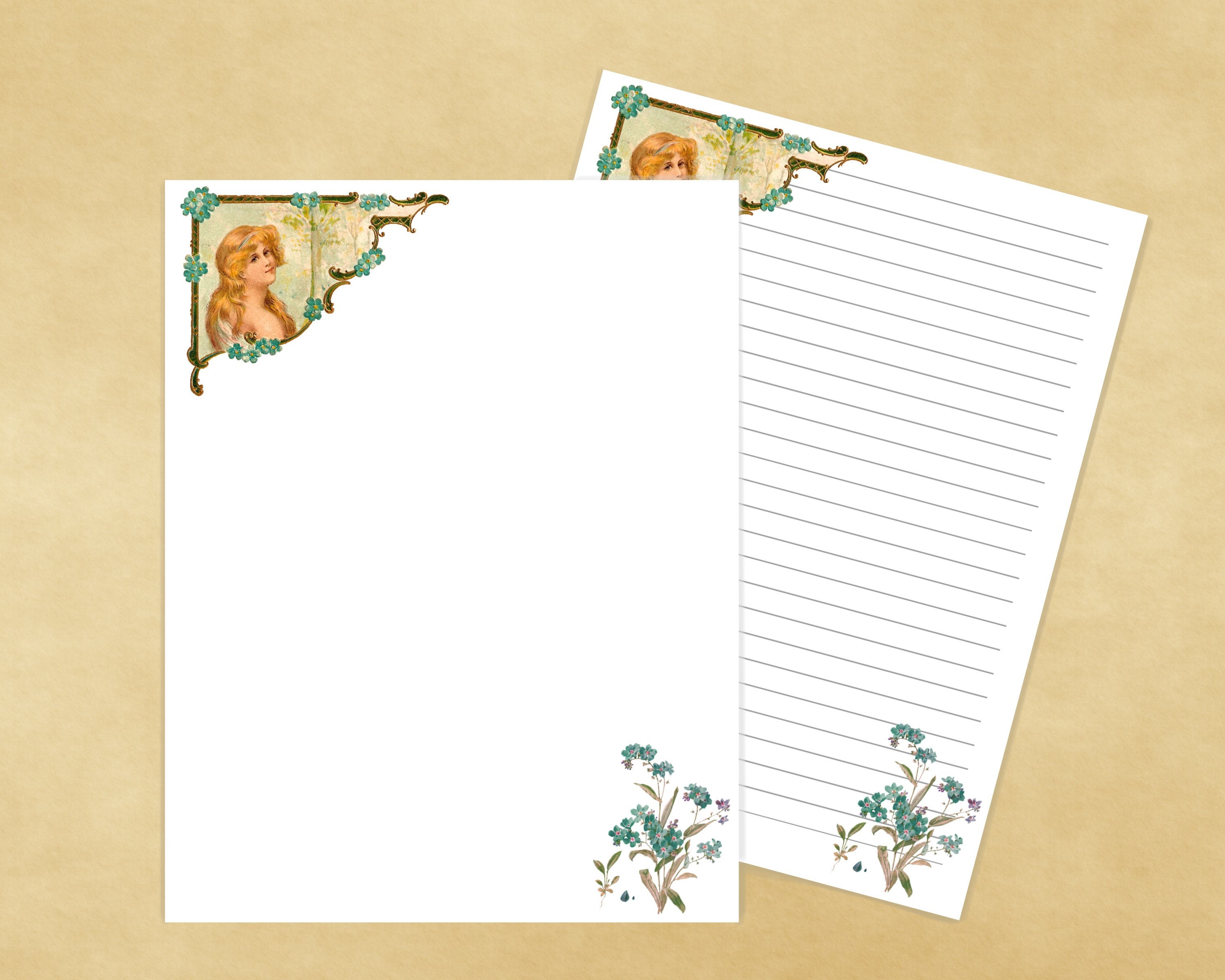 Victorian Stationery-printable Letter Paper-instant Download - Etsy