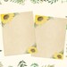 Sunflower Letter Writing Paper-writing Set-printable Stationery - Etsy