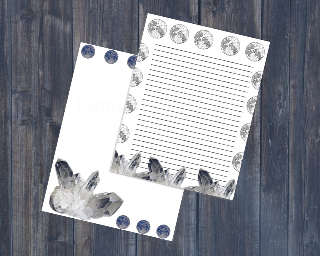 Moon Printable Stationery Paper - Etsy