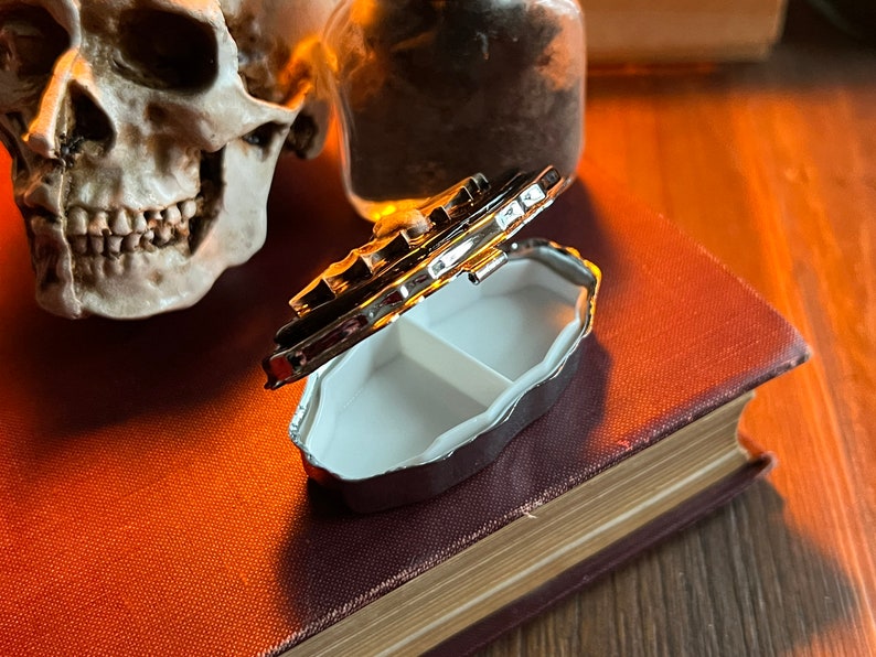 Bat Cameo Pill Organizer, Medicine Storage, Gothic Accessories - Etsy