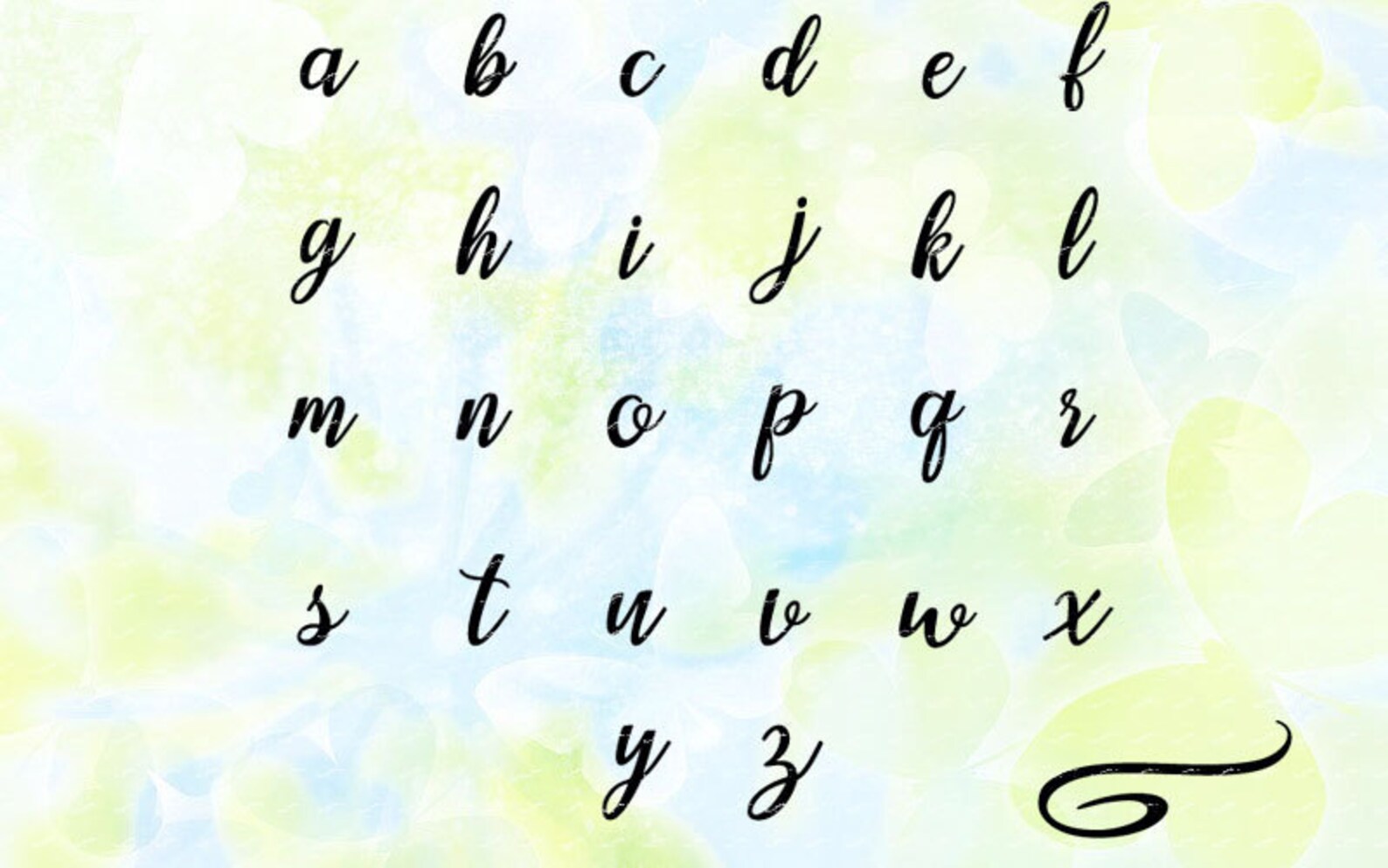 Cursive font svg dxf eps studio v3 png cdr file for | Etsy