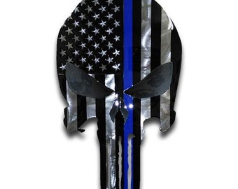 Thin Blue Line Punisher - Etsy