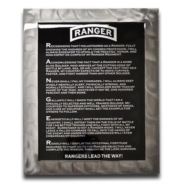 Army Rangers Creed - Etsy