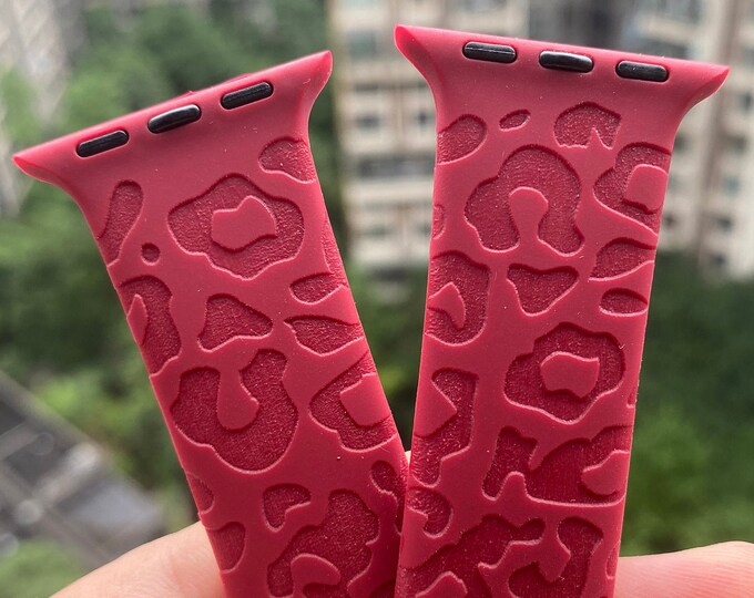 The Leopard Collection Silicone Watch Band Compatible With Apple Watch ...