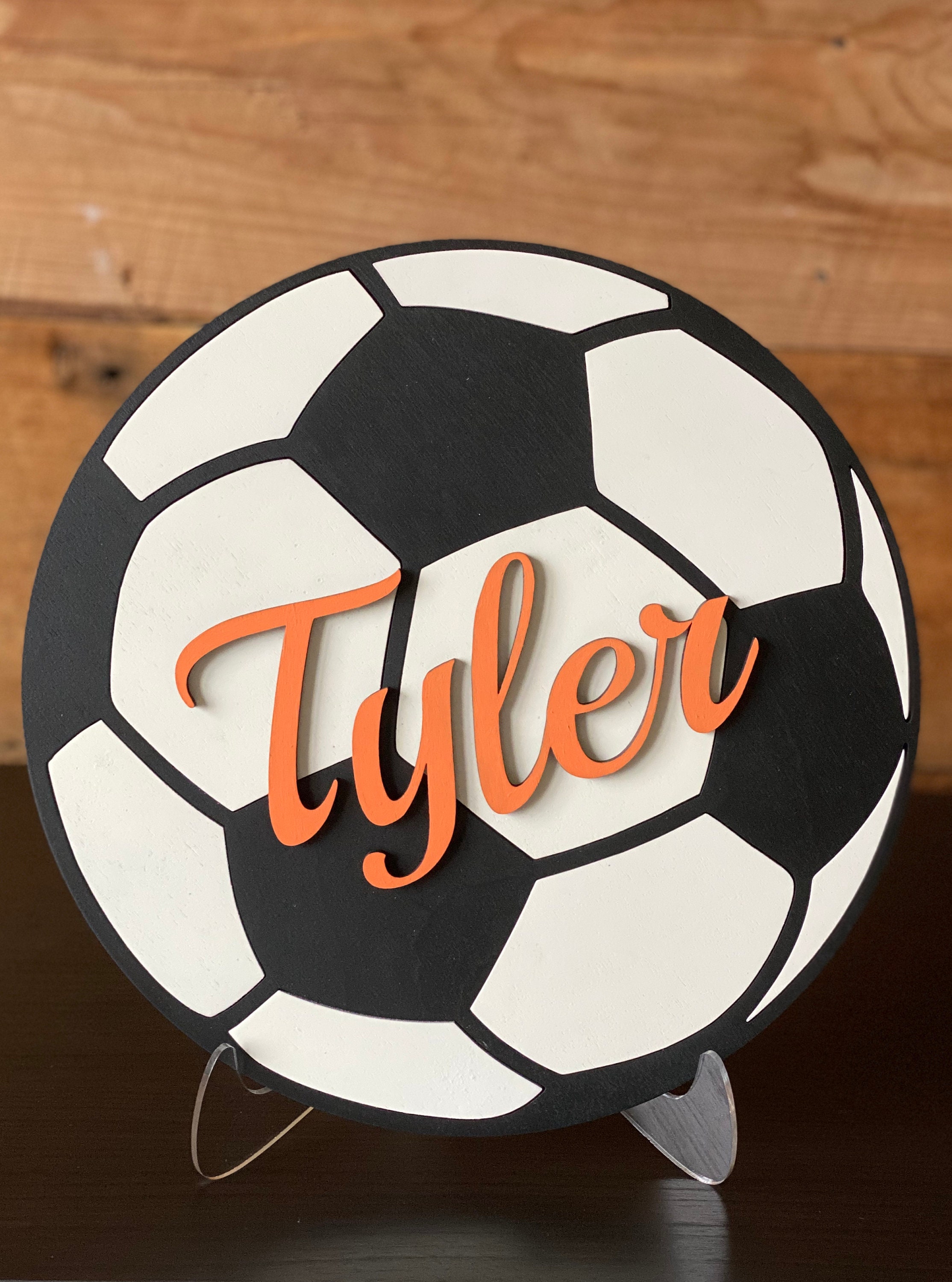 Soccer Ball Personalized Wood Sign Custom Soccer Decor - Etsy