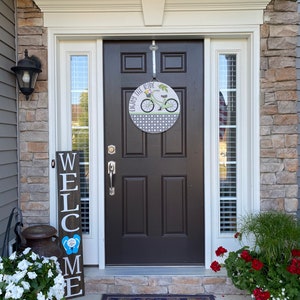 Retro Bicycle-themed enjoy the Ride Door Hanger/round Sign, Beautiful ...