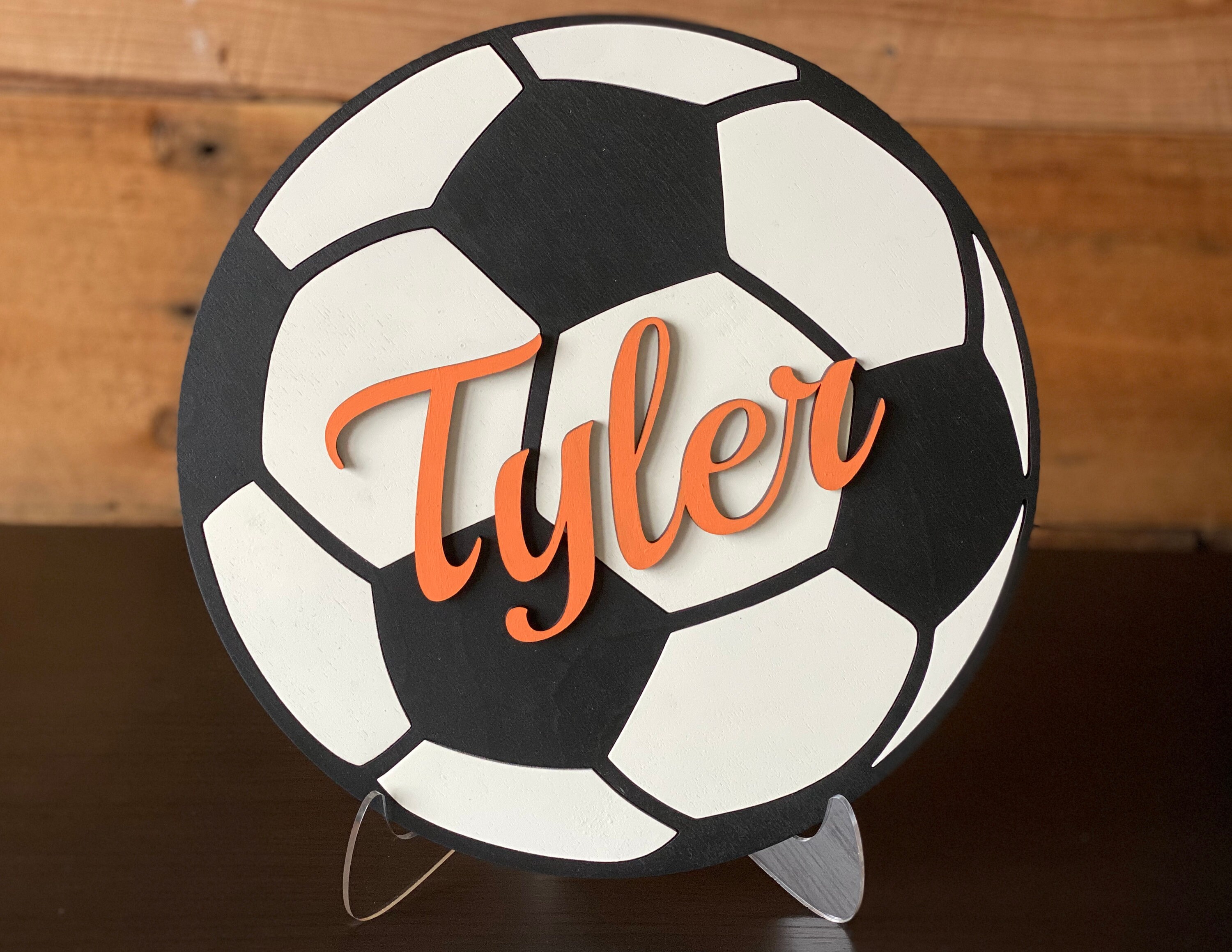 Soccer Ball Personalized Wood Sign Custom Soccer Decor - Etsy