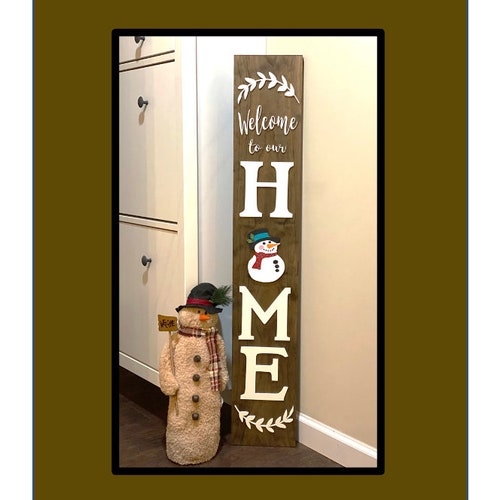 Welcome to Our Home Wood Sign With Interchangeable O Wood - Etsy