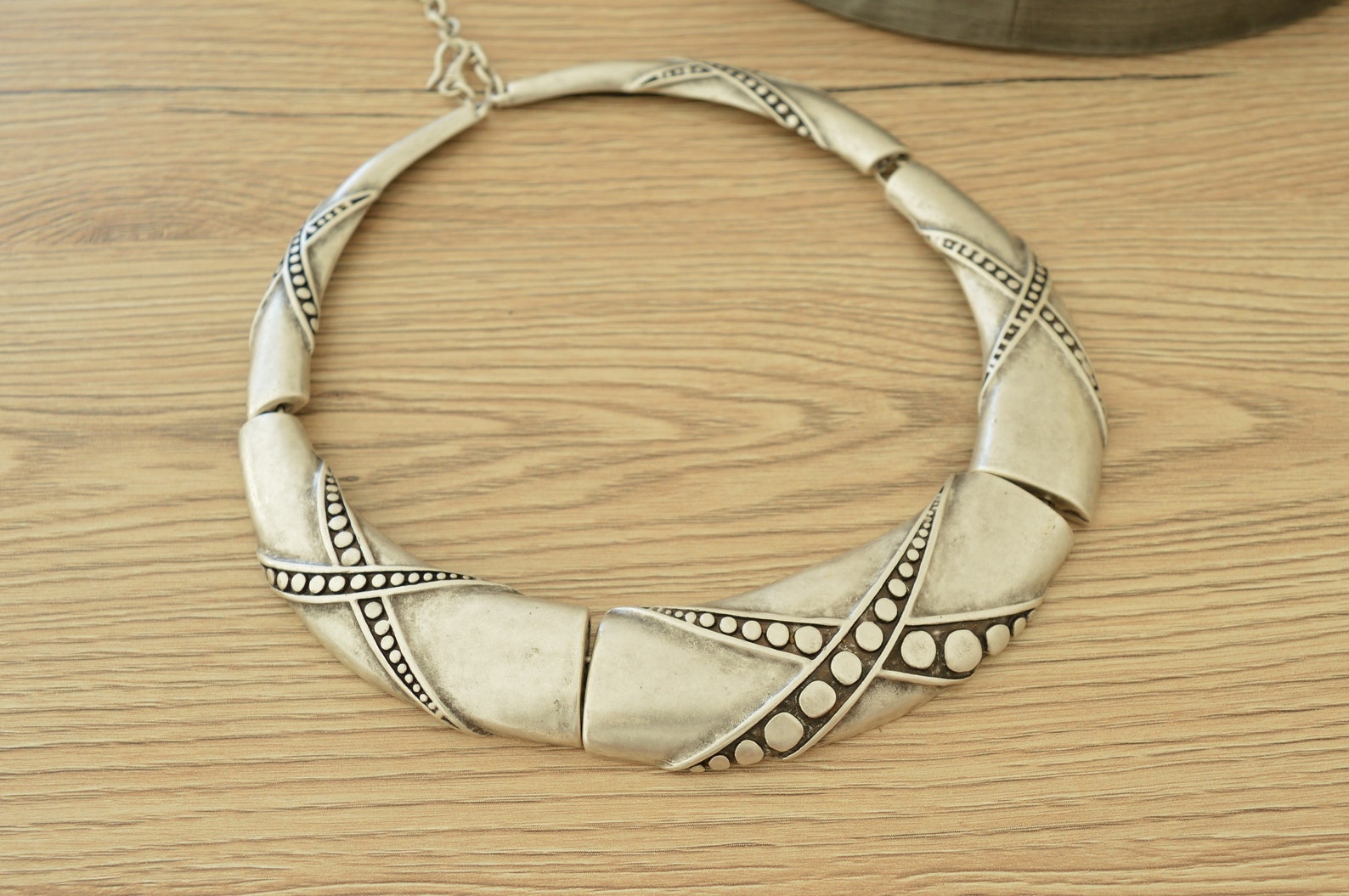 Silver Berber Torque Style Statement Collar Necklace Short - Etsy