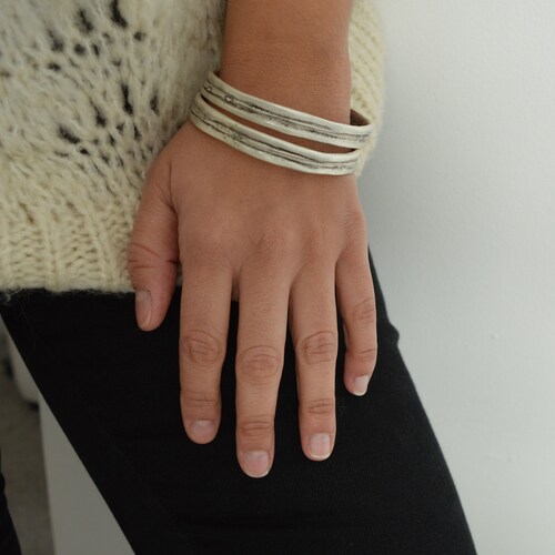 Antique Silver SCREW Bangle Cuff Hammered Stacking Bracelet - Etsy UK