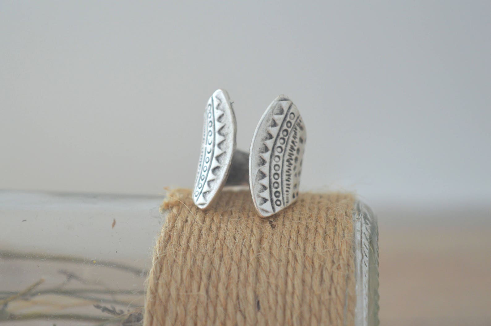 Bohemian Silver Engraved Shield Design Ring Silver Statement | Etsy UK