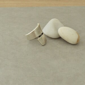 Silver Two Carved Parallel Lines Ring, Unique Abstract Ring, Boho ...