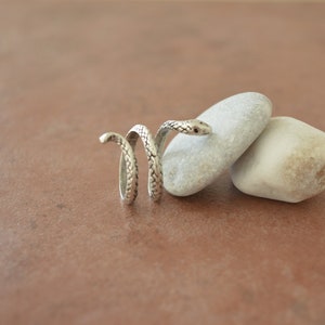 SET OF 2 Bohemian Antique Snake Rings, Knuckle Midi Pinky Ring, Silver ...