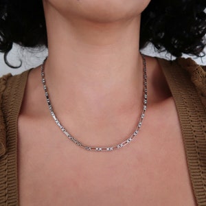 Thick Square Shaped Stainless Steel Chain Choker Necklace, Punk Rock ...