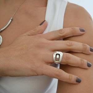 Antique Silver Hammered Wrap BELT Ring, Midi Modern Minimalist Dainty ...