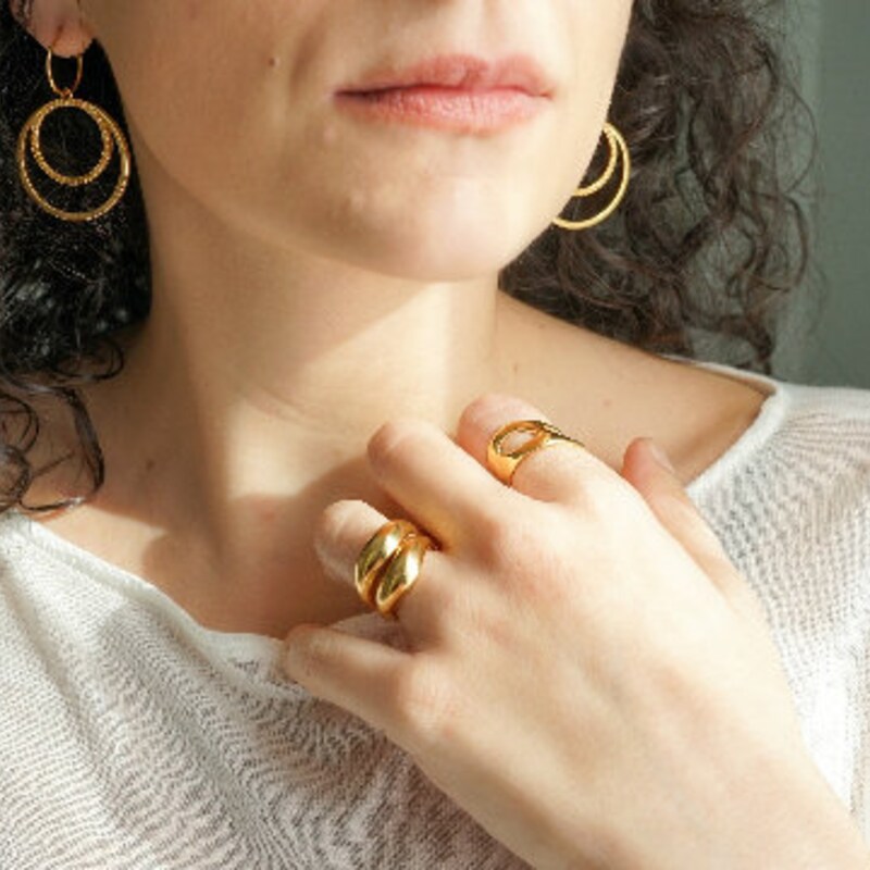 Organic Gold Ring - Etsy UK