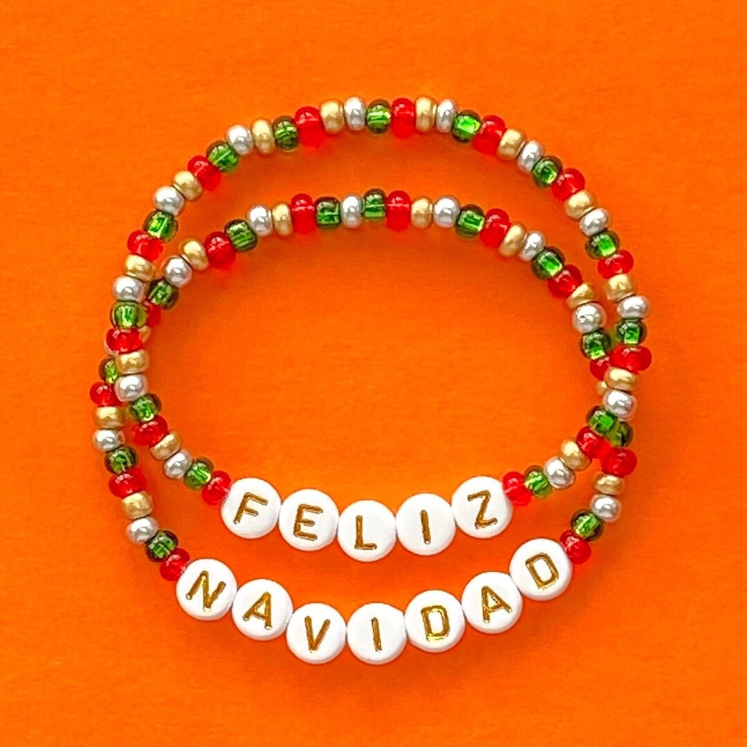 Feliz Navidad Bracelet Set Christmas Bracelets Holiday - Etsy