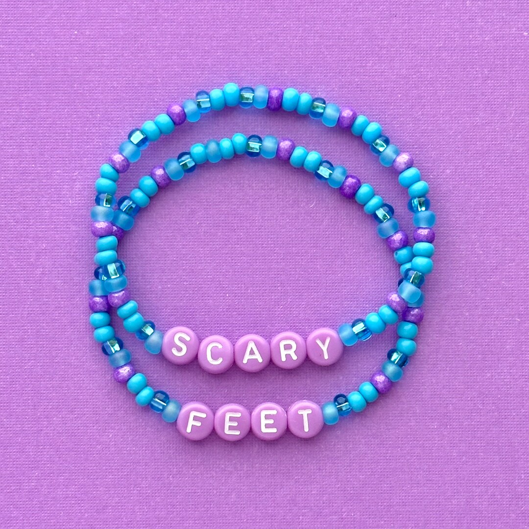 Scary Feet Bracelet Set, Monsters Inc Bracelets, Beaded Sully Bracelets ...