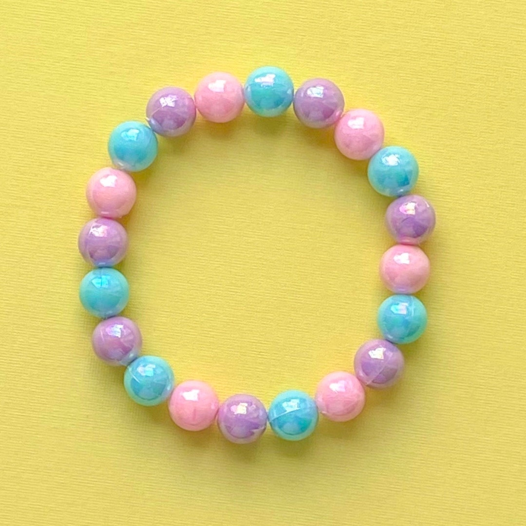 Barb Large Bead Bracelet, Beach Barb Bracelet, Stacking Stretch ...