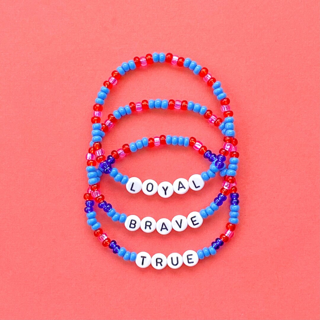 Mulan Bracelets, Stacking Stretch Bracelets, Loyal Brave True Beaded ...