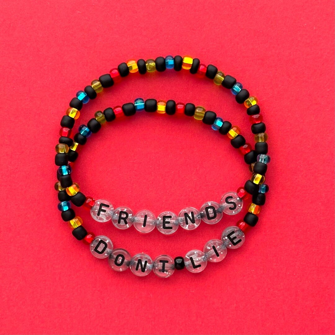 Friends Motto Bracelet Set, Stranger T. Bracelets, Spooky Christmas ...