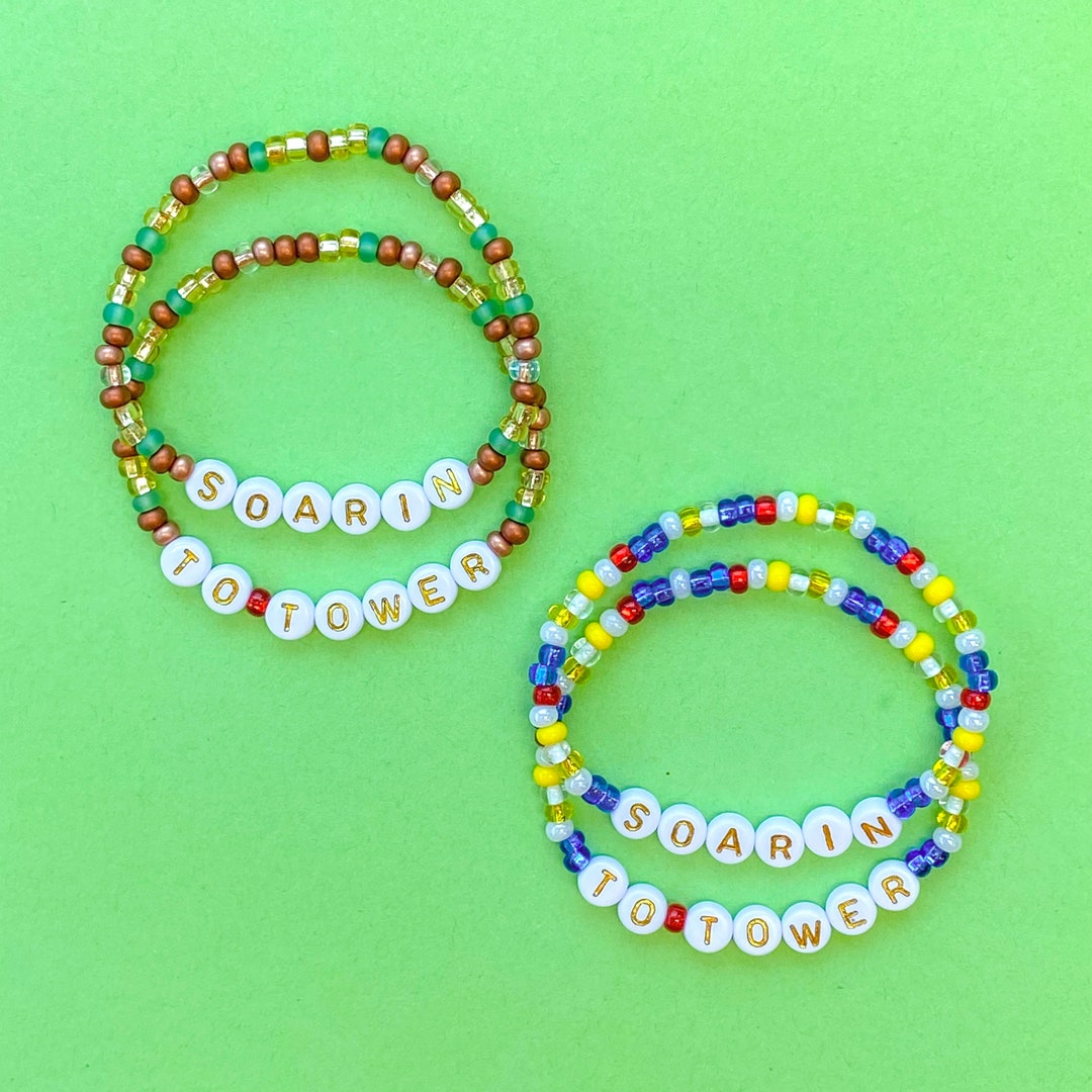 Soarin to Tower Bracelet Set, Stacking Stretch Bracelets, Beaded ...