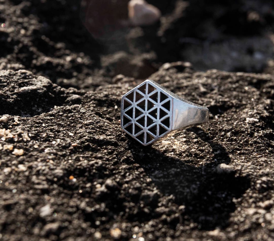 Tetractys of Pythagoras Ring Powerful Symbol of Sacred - Etsy