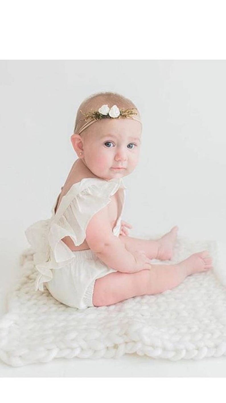 0m-4T White Romper White Baby Romper Photography Prop | Etsy