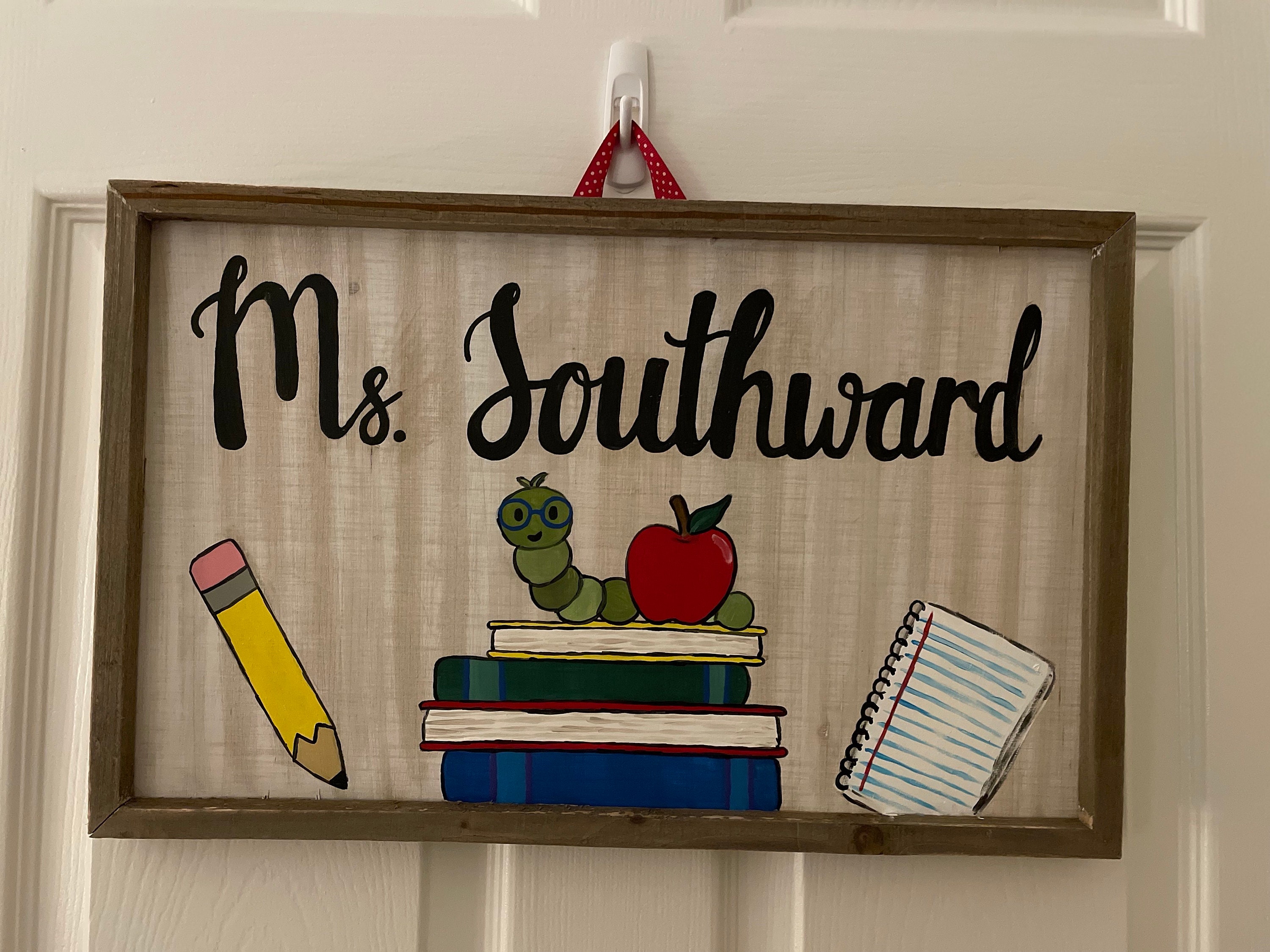 Colored Pencil Teacher Name Sign - Etsy