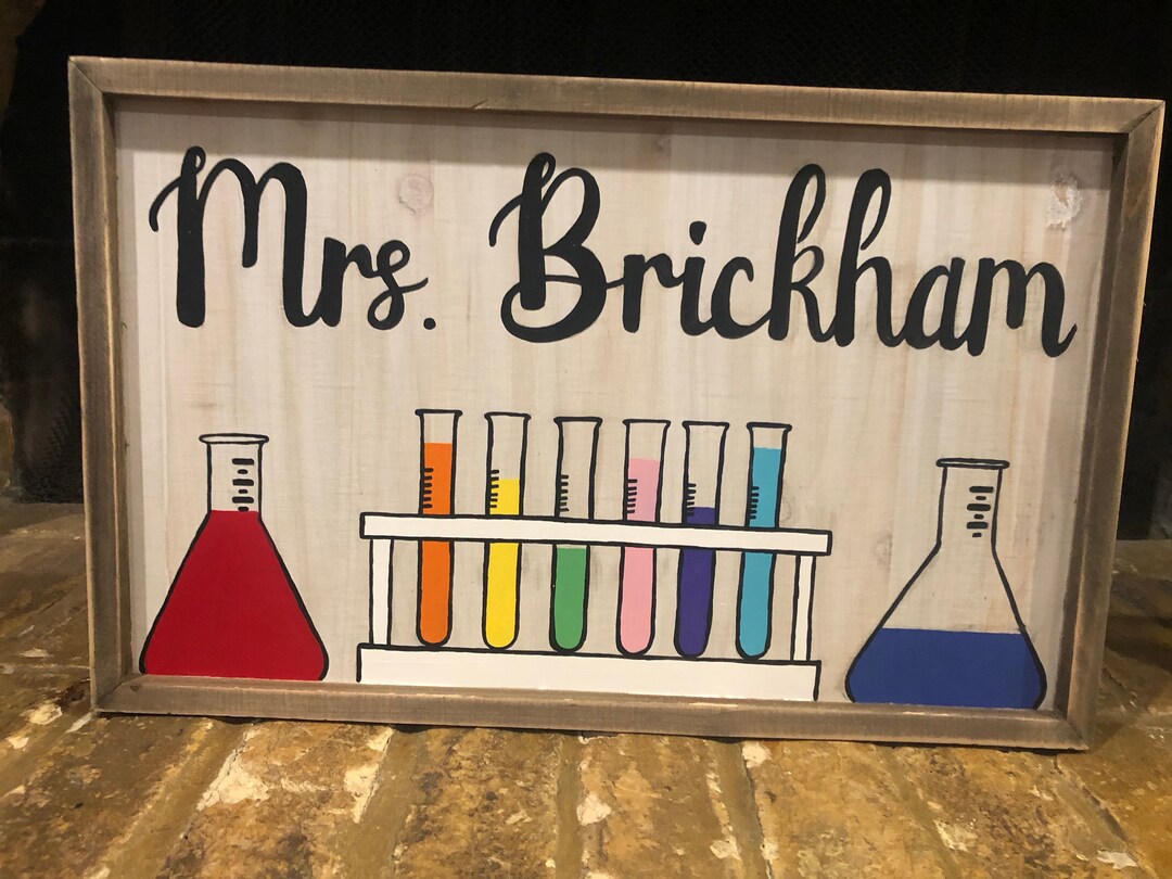 Science Teacher Name Sign - Etsy
