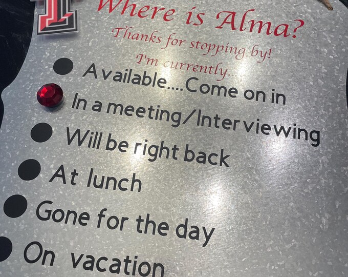 College Logo or Mascot Office/classroom "where Am I" Sign - Etsy