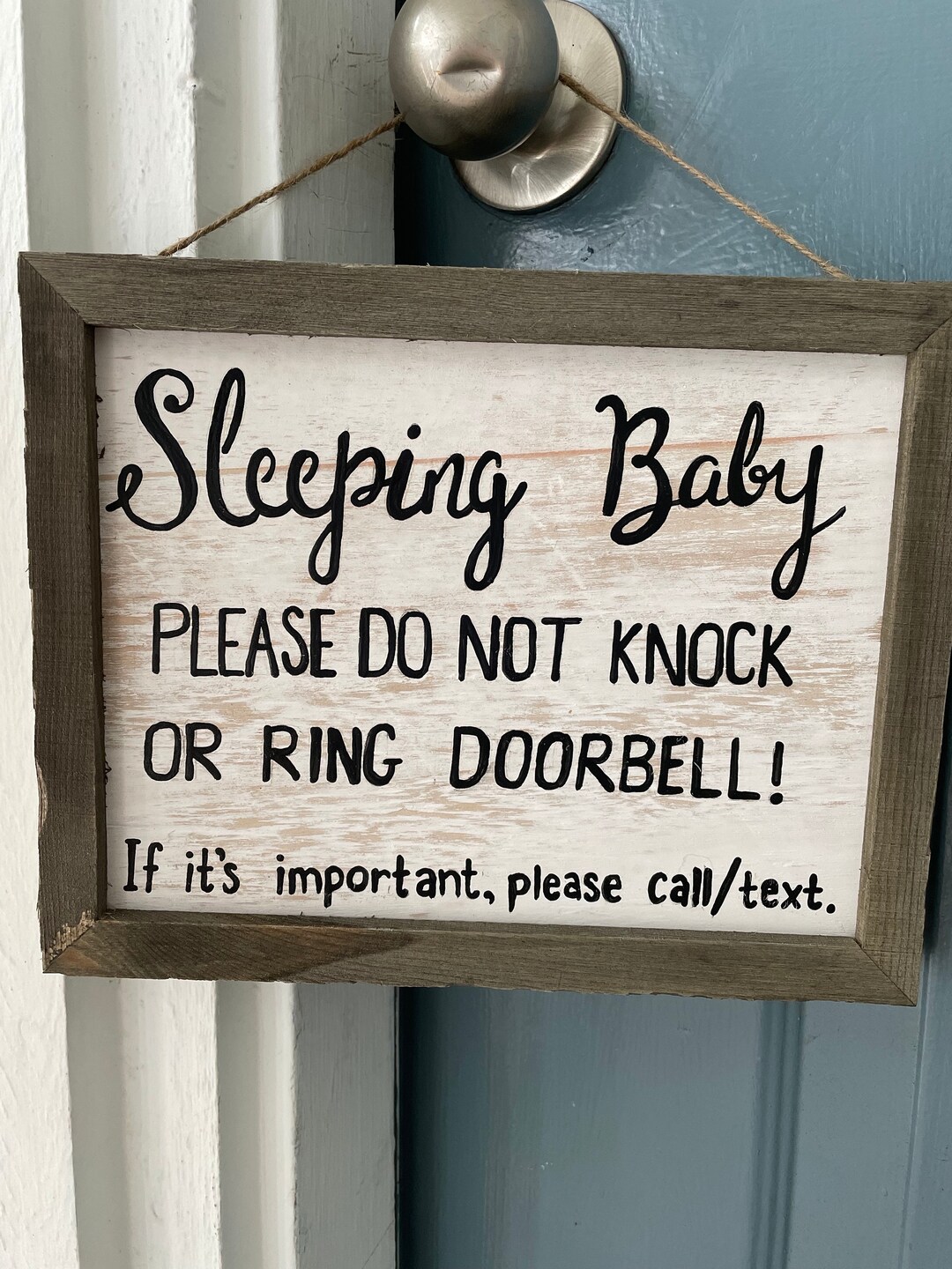 Sleeping Baby Door Sign - Etsy