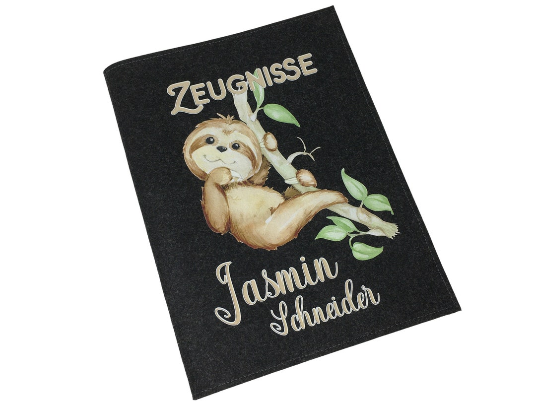 Zeugnismappe mit Namen aus Filz A4 incl.zeugniss Hefter - Etsy Portugal